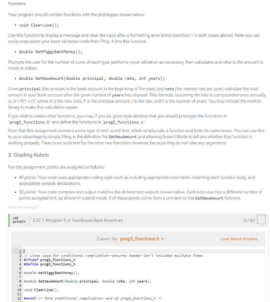 Solved 2. Specification The program will need to keep a | Chegg.com