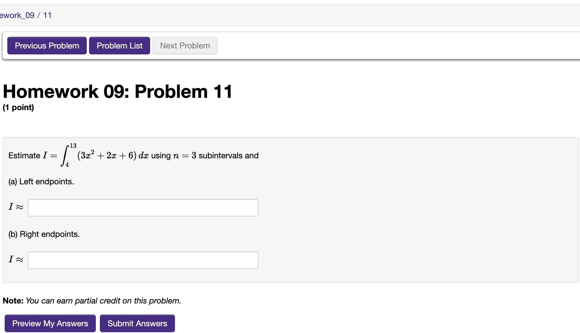 Solved Homework 09: Problem 11 (1 point) Estimate | Chegg.com