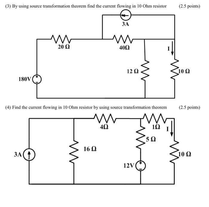 Solved 3 By Using Source Transformation Theorem Find The 5963