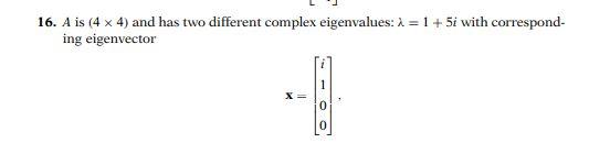 Solved In each exercise, one or more eigenvalues and | Chegg.com