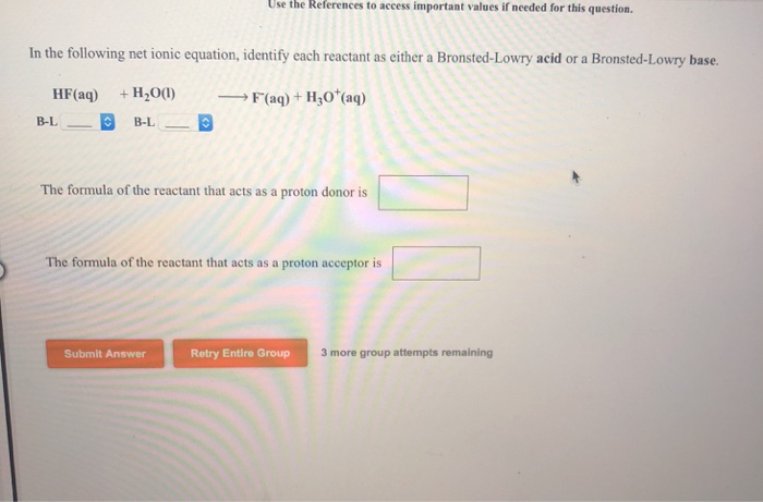 Solved In the following net ionic equation, identify each | Chegg.com