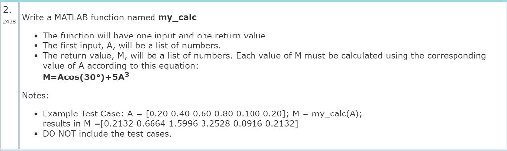 Solved 1. 2437 Write a MATLAB function named | Chegg.com