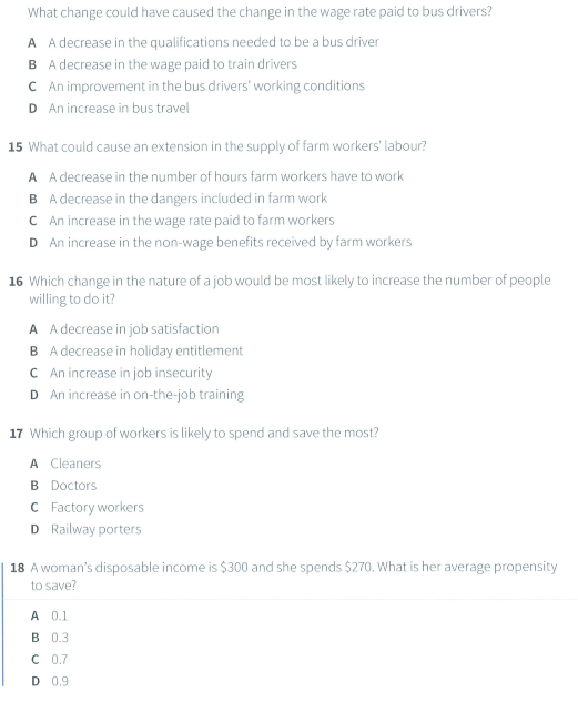 Solved 11 A trade union persuades an employer to raise the | Chegg.com