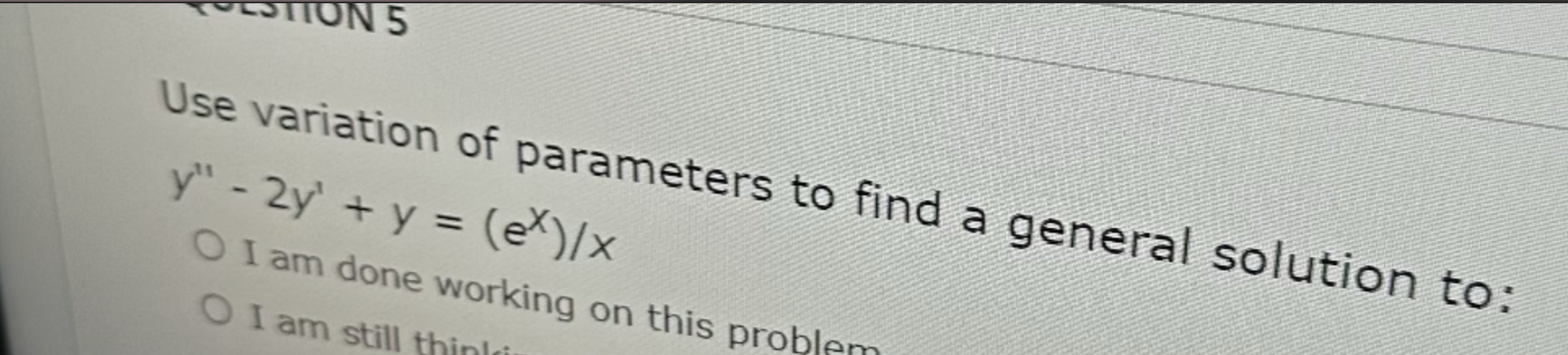 Solved Use variation of parameters to find a general | Chegg.com