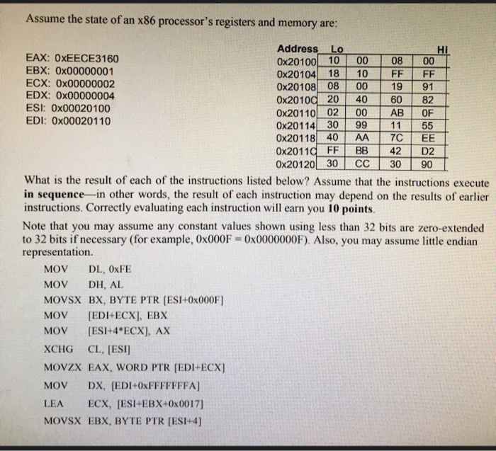 Solved Microprocessor Question: What is the | Chegg.com