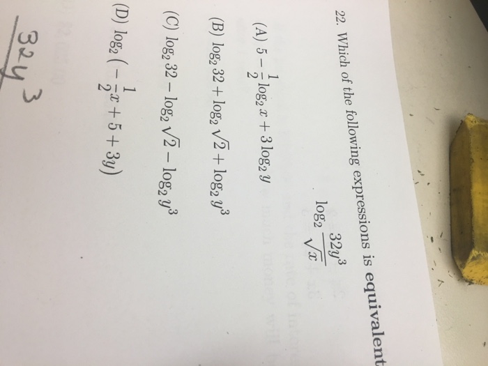 Solved Which of the following expressions is equivalent | Chegg.com