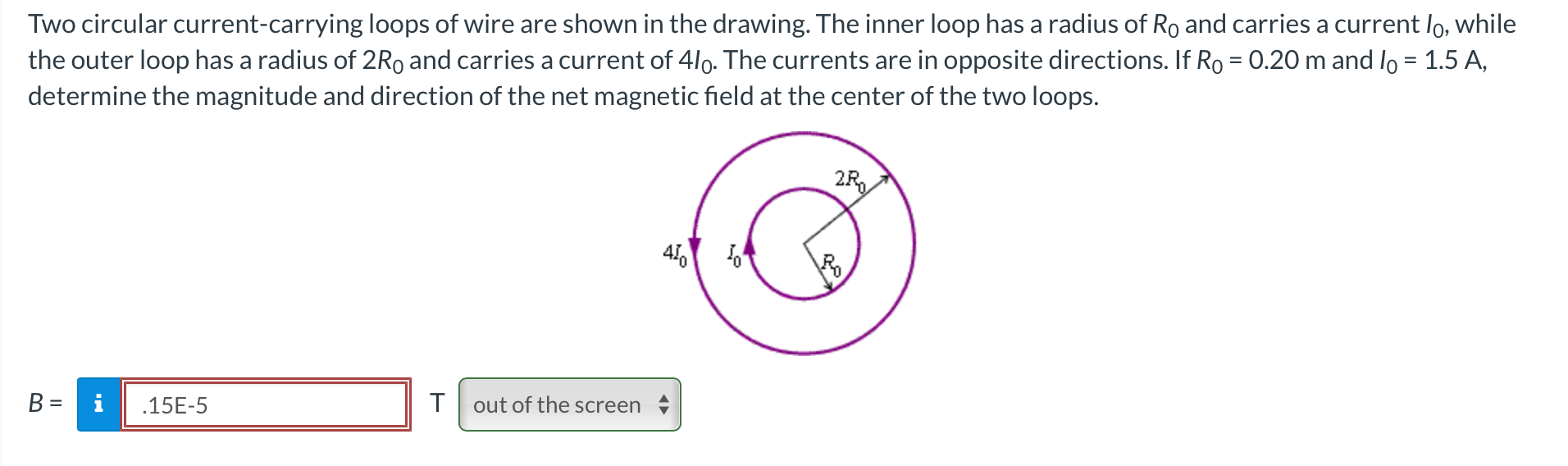 Solved Two circular current-carrying loops of wire are shown | Chegg.com