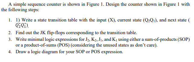 Solved A simple sequence counter is shown in Figure 1. | Chegg.com