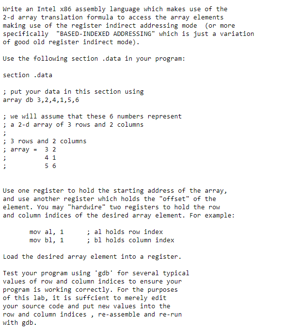 Solved Please Solve it for NASM and using file.asm file. I | Chegg.com