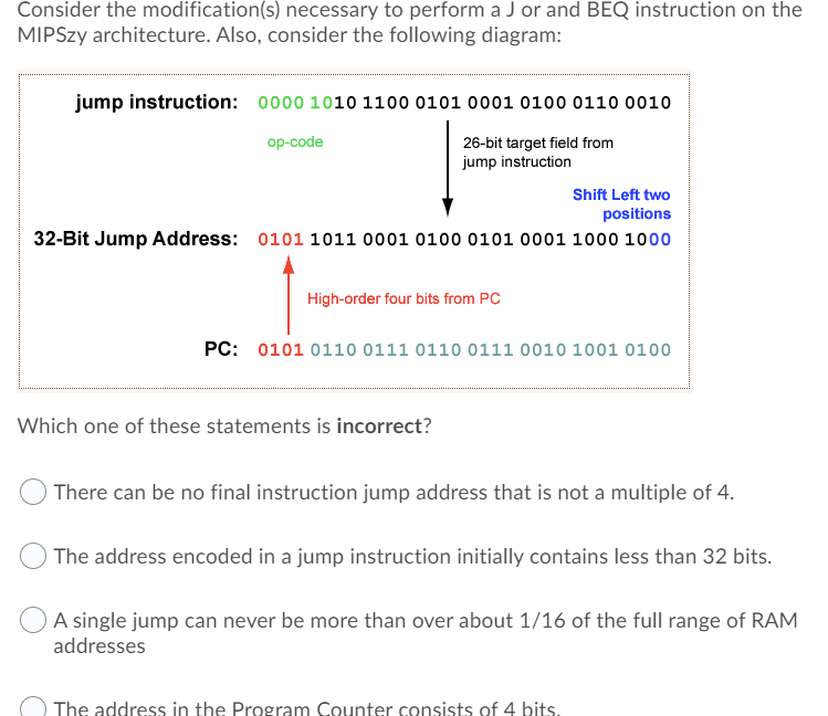 Solved Which component of MIPSzy accepts two parts of an | Chegg.com