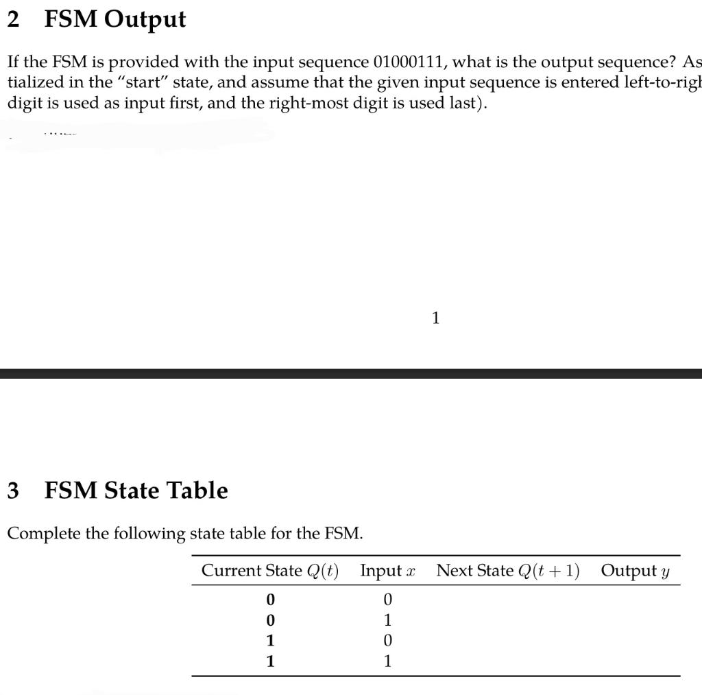 Solved 0/1 1/1 0/1 start - 1/0 1 Types of FSM First head | Chegg.com