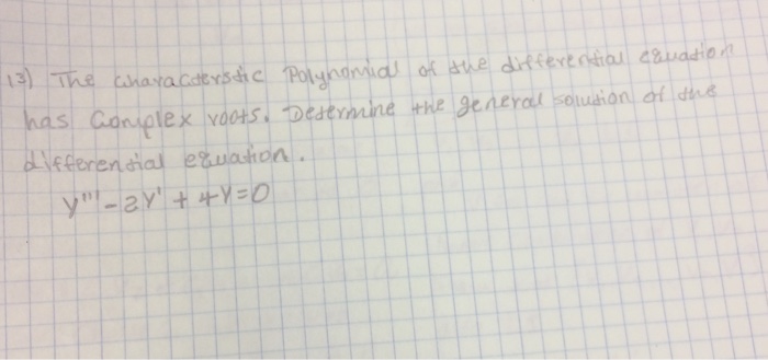 Solved The characteristic polynomial of the differential | Chegg.com