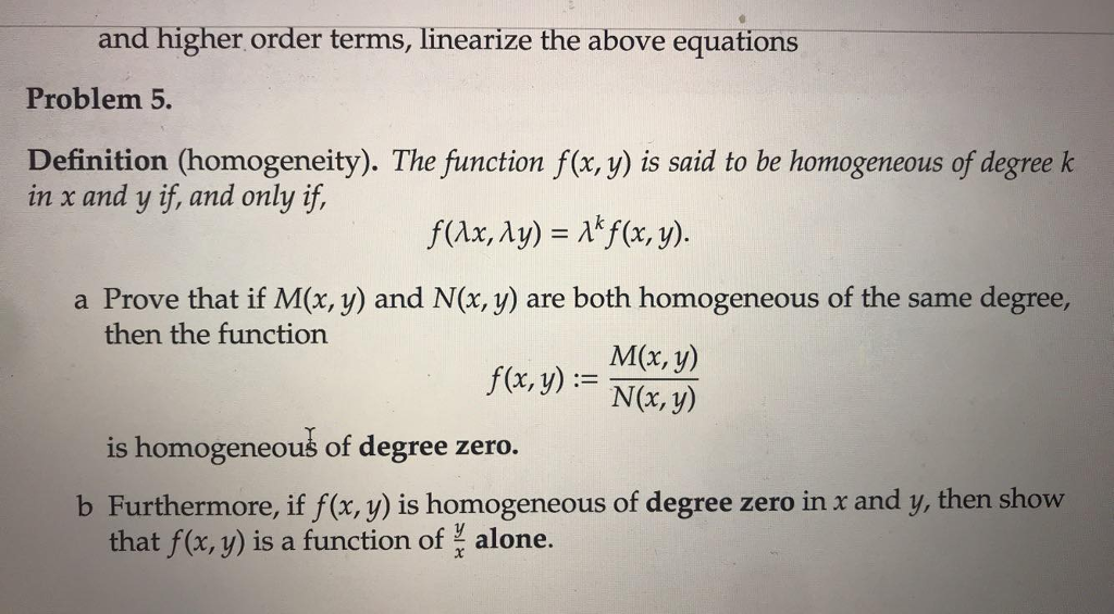 Solved and higher order terms, linearize the above equations | Chegg.com