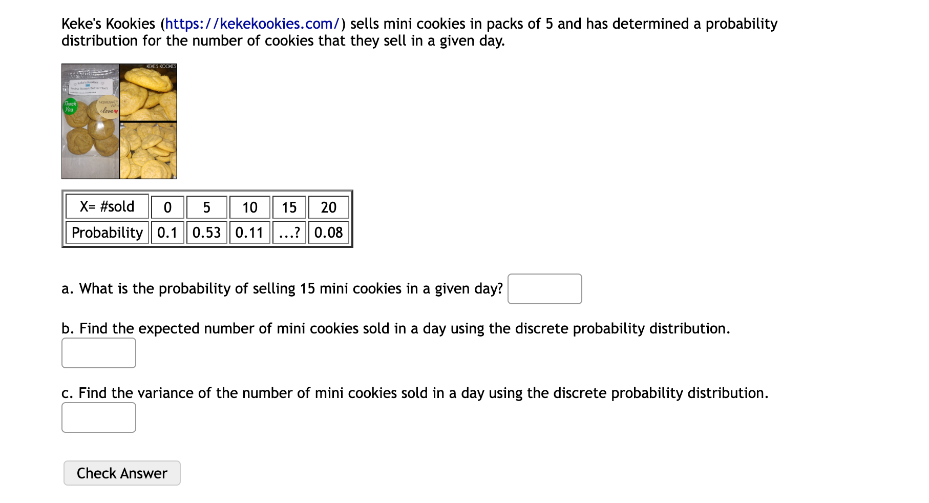 Solved Keke's Kookies (https:/ / kekekookies.com/) sells | Chegg.com