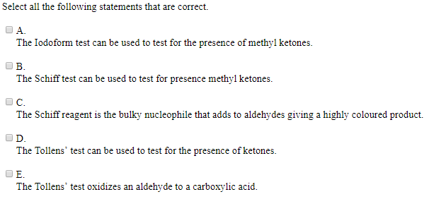 Solved Select all the following statements that are correct. | Chegg.com
