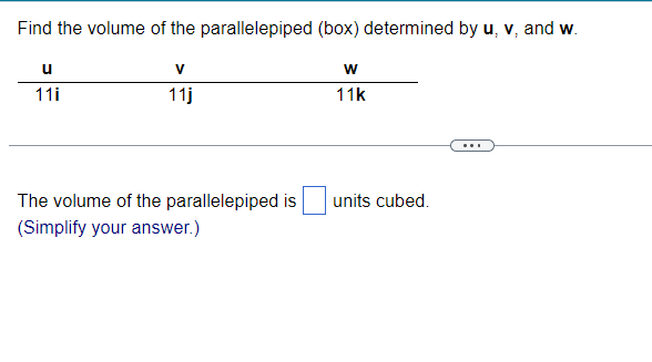 Solved Find the volume of the parallelepiped (box) | Chegg.com