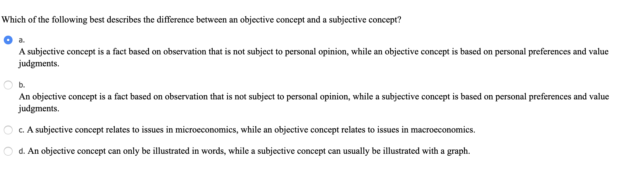 Solved Which of the following best describes the difference | Chegg.com
