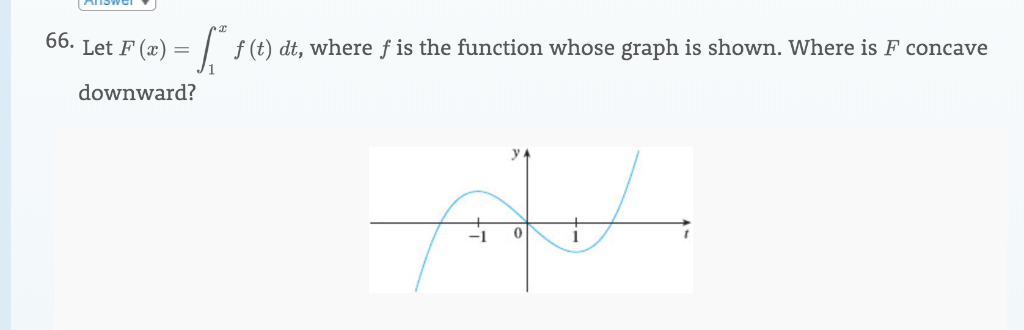 Solved ANSWEI 66. Let F(x) = | f(t) dt, where f is the | Chegg.com