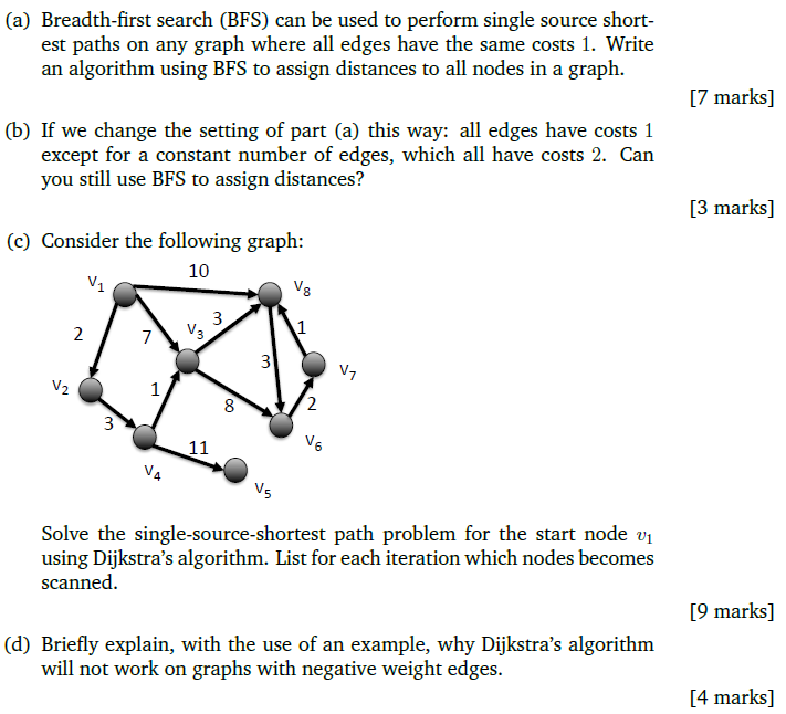 Solved A Breadth First Search Bfs Can Be Used To Perform 