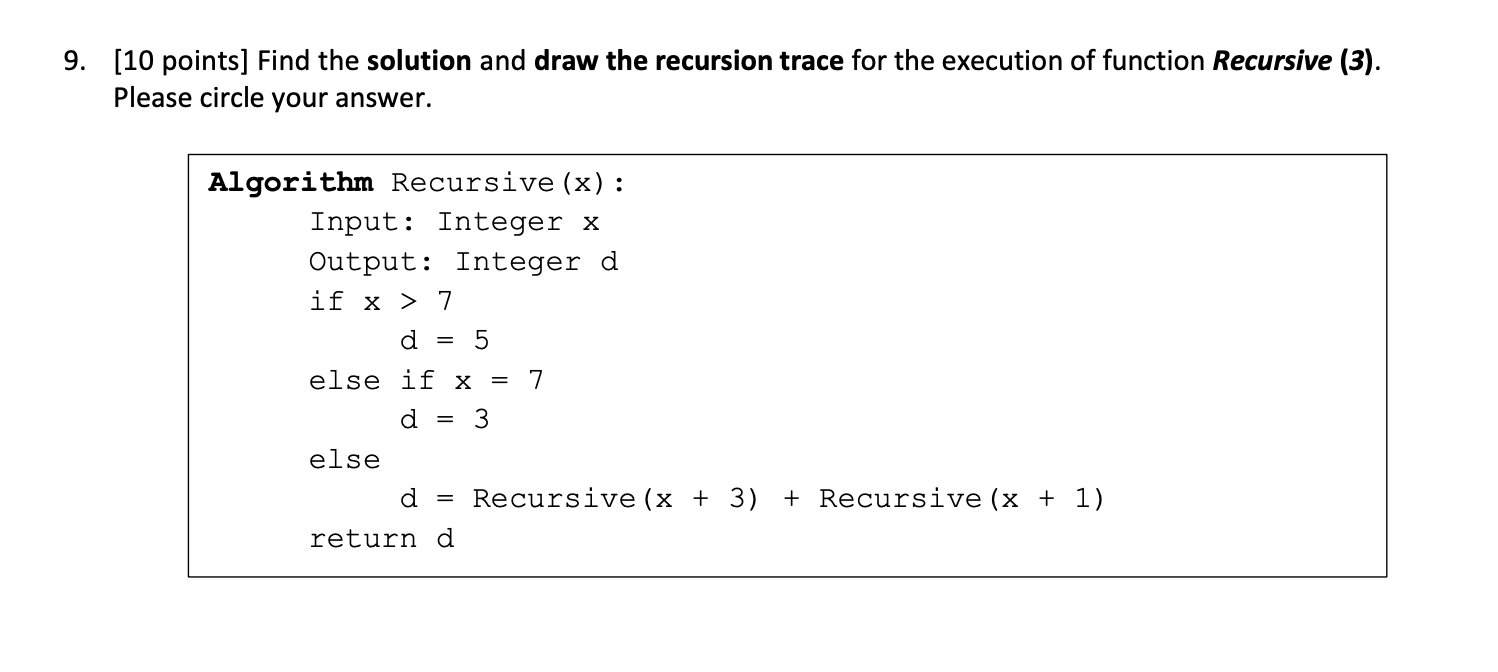 Solved 9. [10 points) Find the solution and draw the | Chegg.com