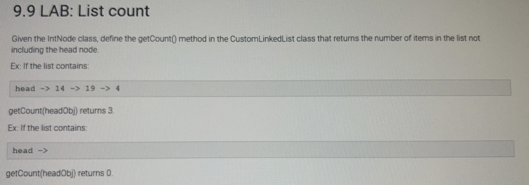 Solved 9 10 LAB Index Of List Item Given The IntNode Class Chegg