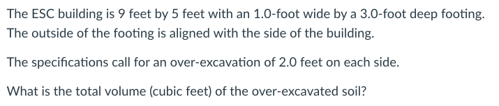 Solved The ESC building is 9 feet by 5 feet with an 1.0-foot | Chegg.com