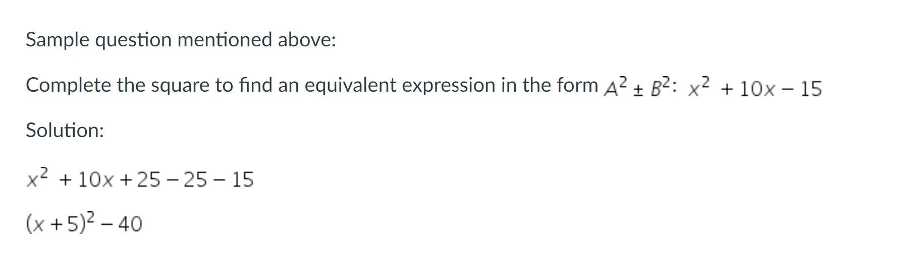 Solved 1. Complete the square to find an equivalent | Chegg.com