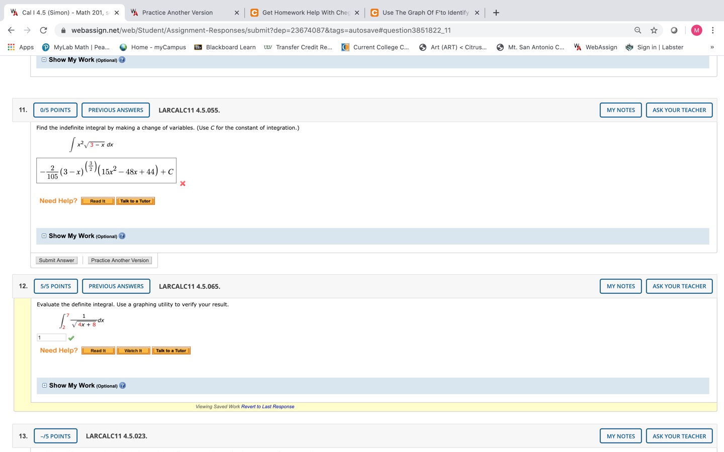 Find the indefinite integral by making a change of | Chegg.com
