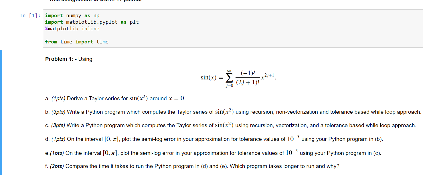 In [1] Import Numpy As Np Import Matplotlib Pyplot