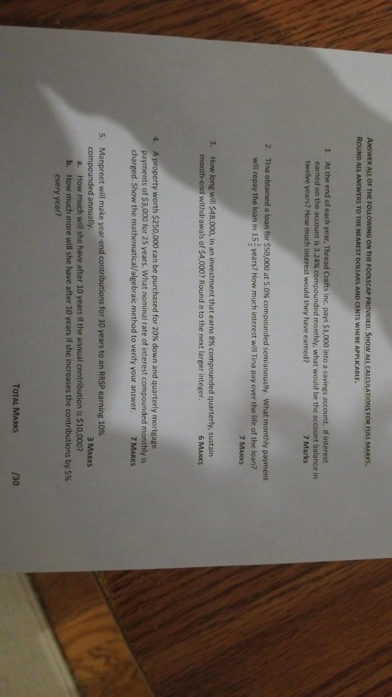 Solved ANSWER ALL OF THE FOLLOWING ON THE FOOLSCAP PROVIDED. | Chegg.com