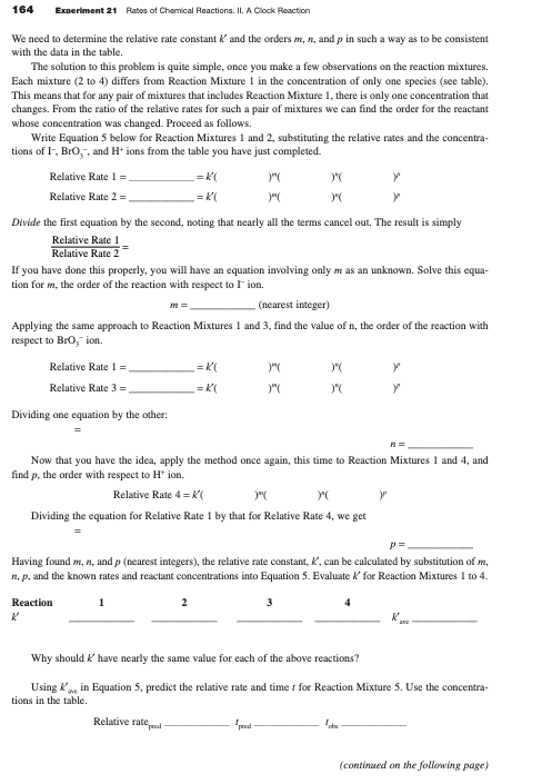 Solved Name Section Experiment 21 Data and Calculations: | Chegg.com