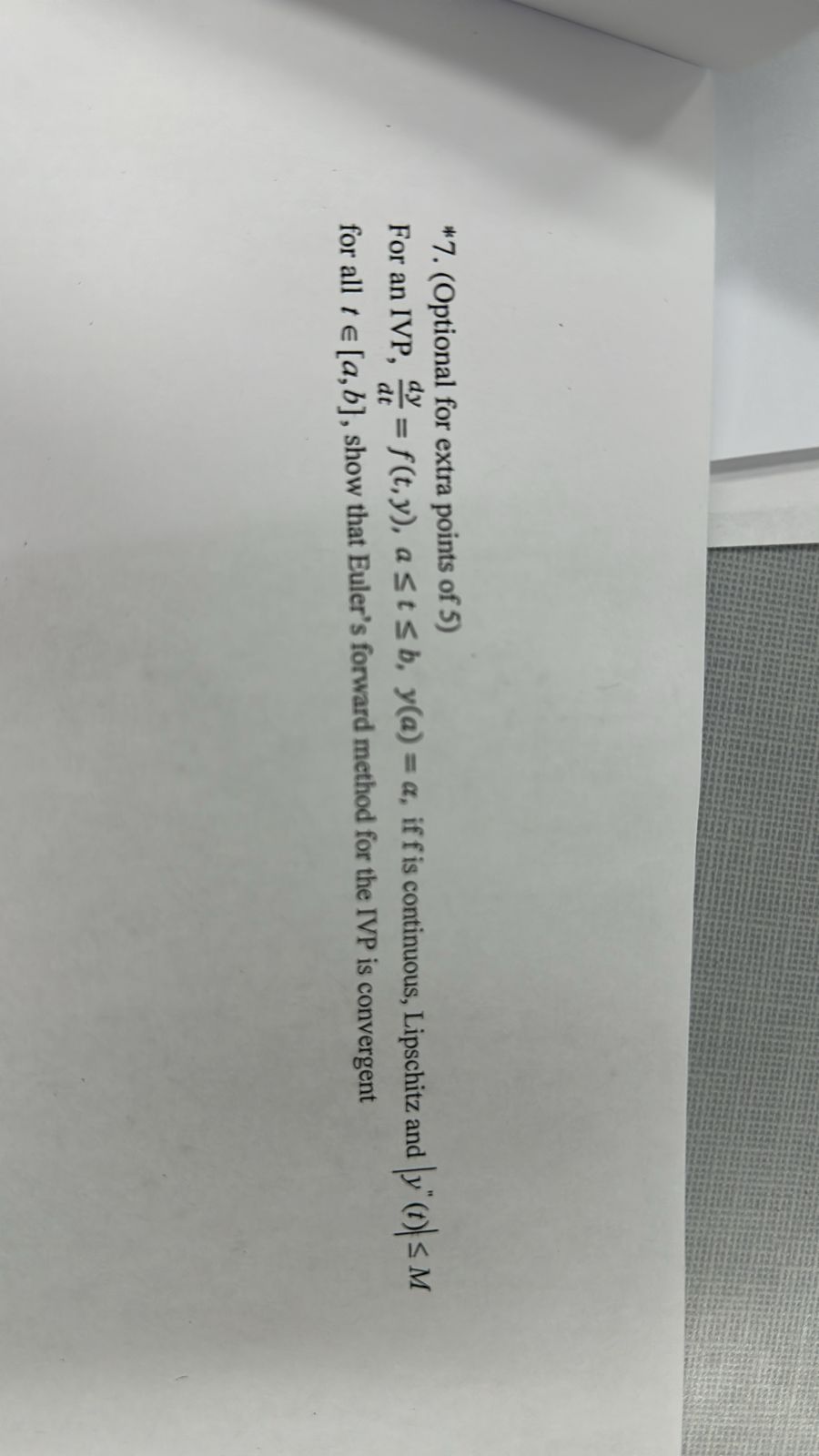 Solved (Optional for extra points of 5)For an IVP, | Chegg.com