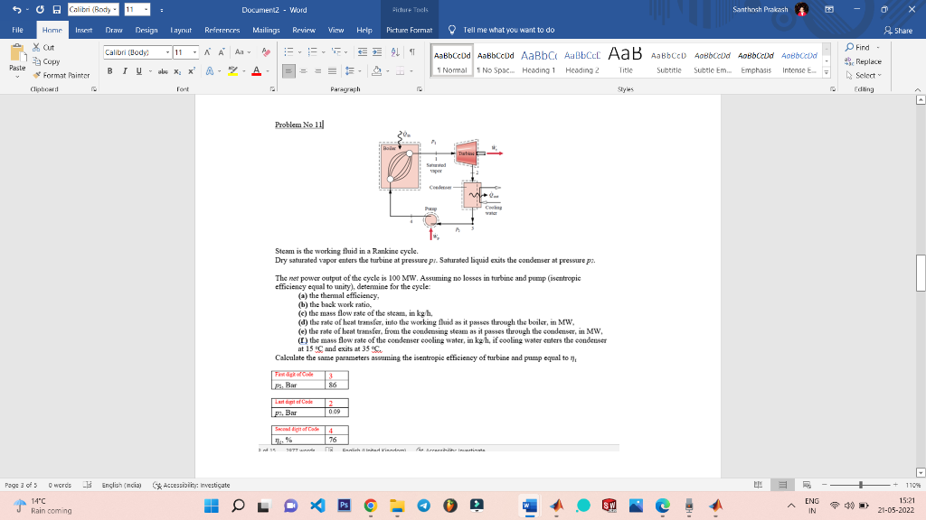 Solved 5 File Paste Calibri (Body-11- Home Insert Draw | Chegg.com