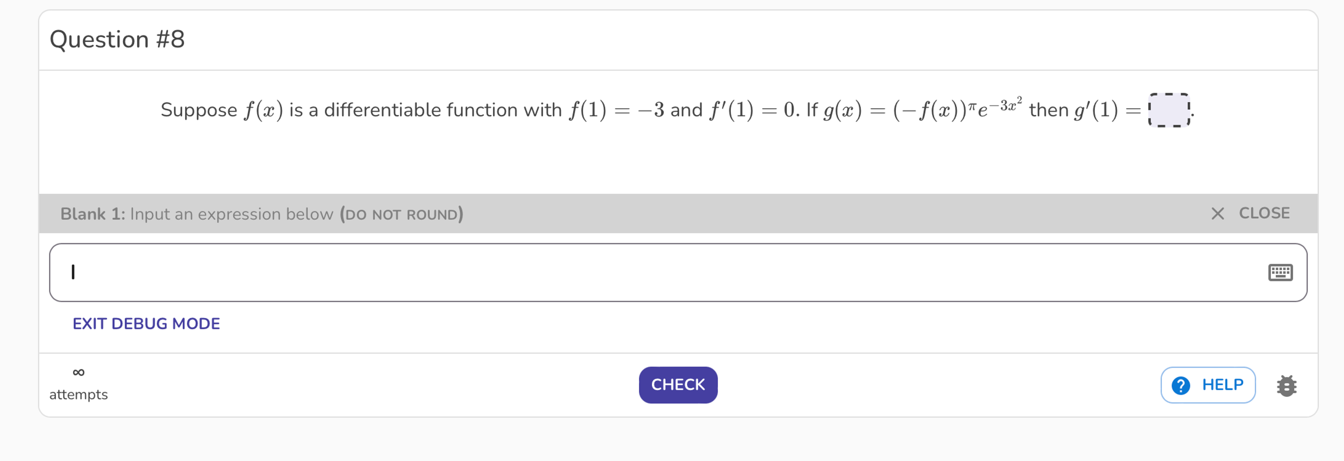 Solved Question #8Suppose f(x) ﻿is a differentiable function | Chegg.com