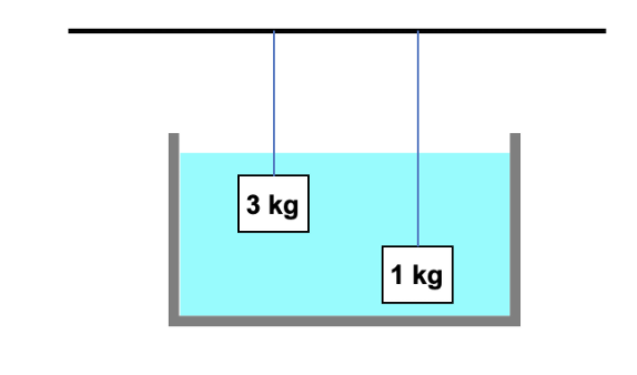 Solved Two equal sized cubes that have different masses are | Chegg.com
