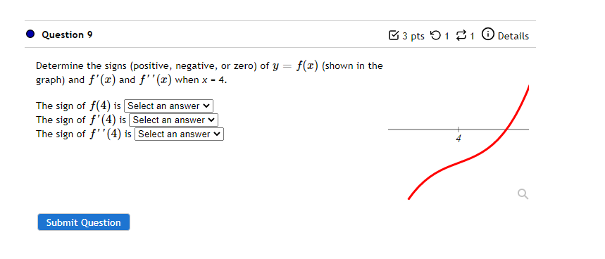 [Solved]: Determine the signs (positive, negative, or zero