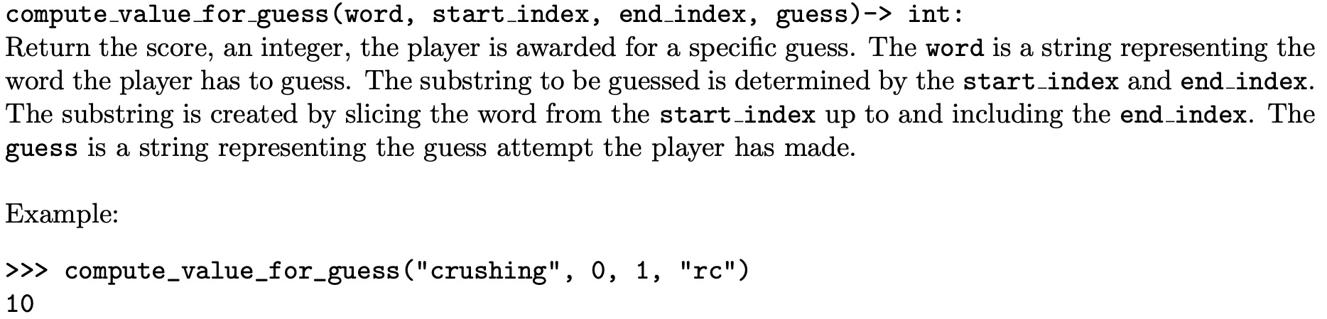 Solved Each vowel guessed in the correct position gets 14 | Chegg.com