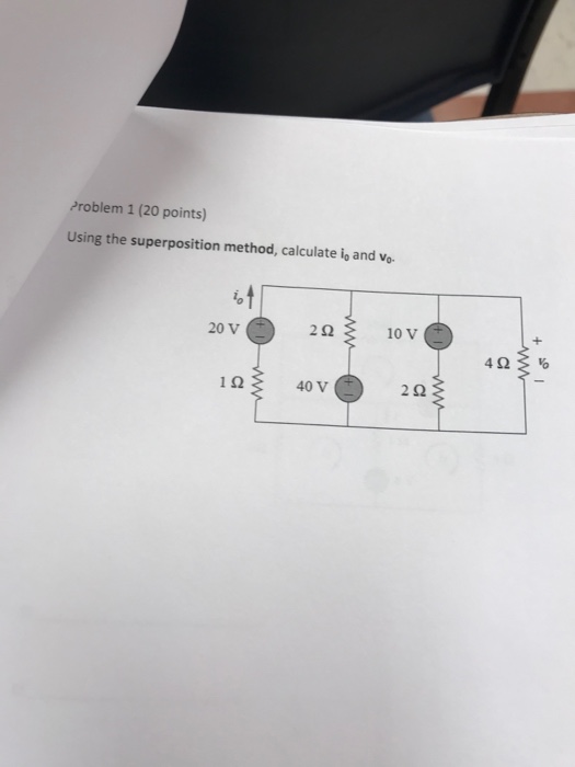 Solved Problem 1 (20 points) Using the superposition method, | Chegg.com Solved Problem 1 (20 points) Using the superposition method, | Chegg.com