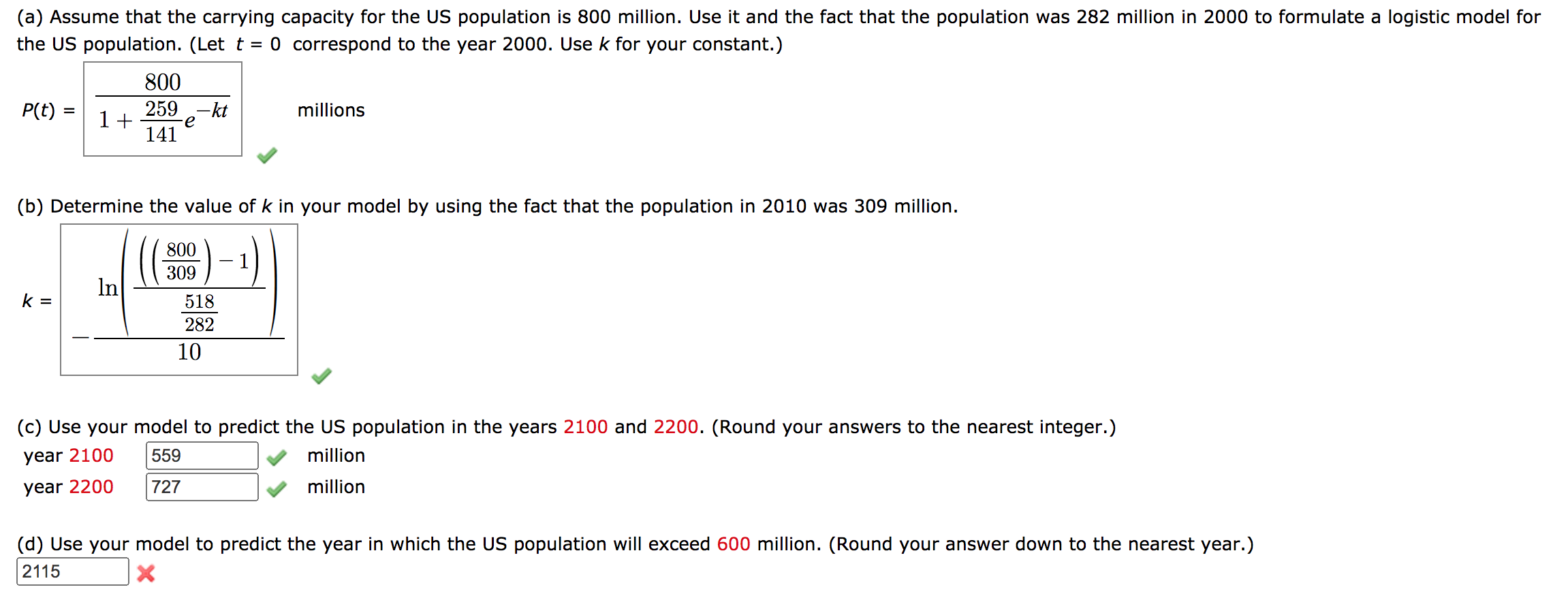 Solved Suppose that a population grows according to a | Chegg.com