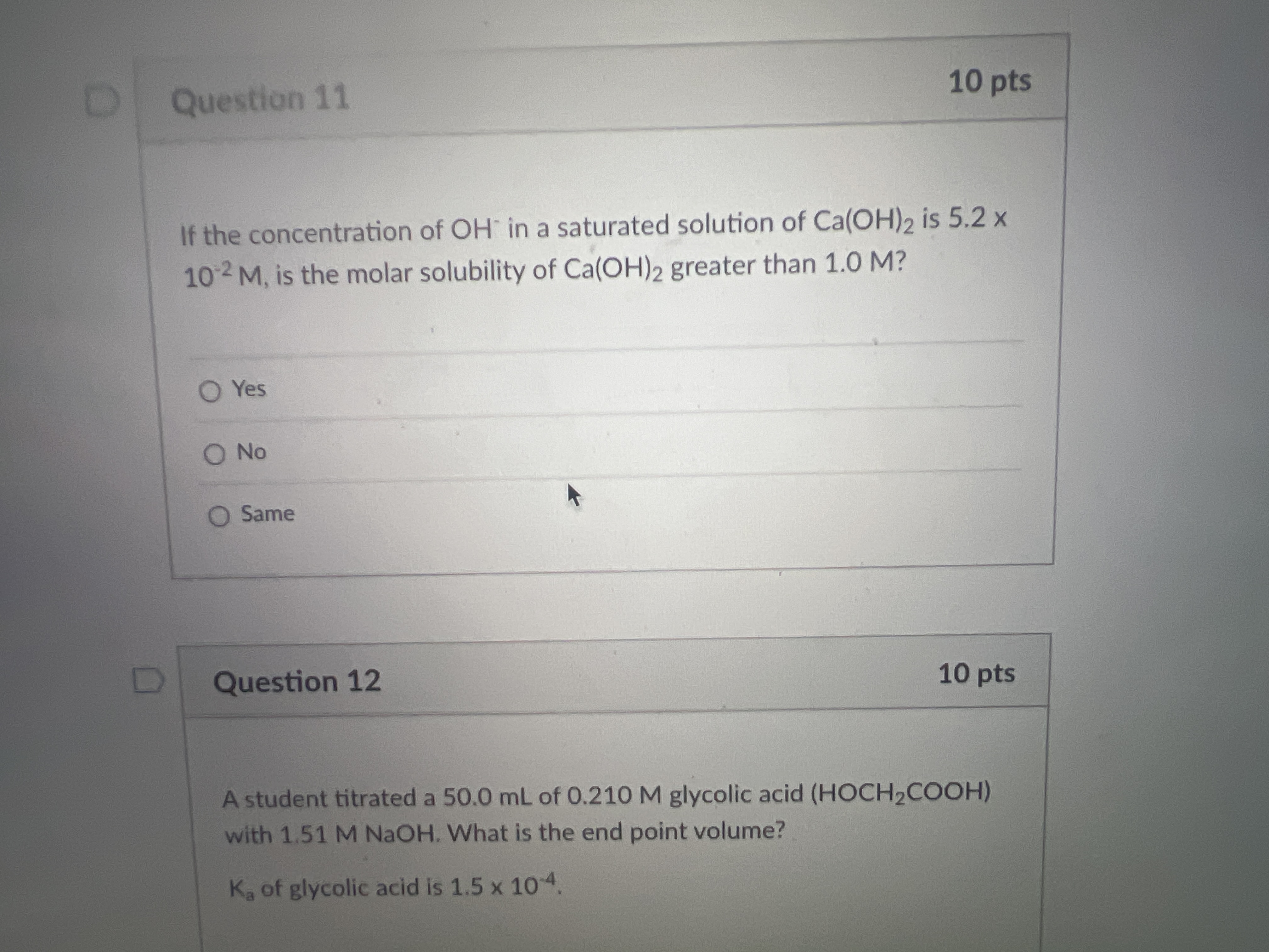 Solved If the concentration of OH−in a saturated solution of | Chegg.com