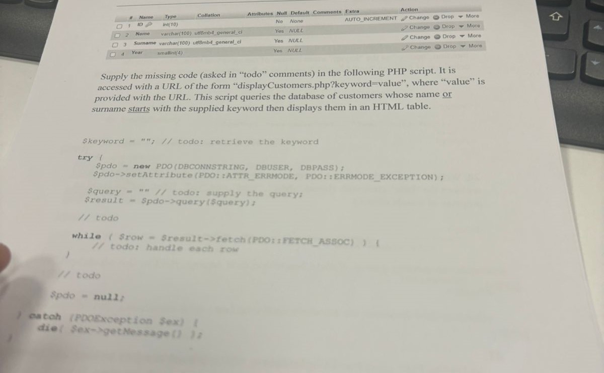 Solved Supply the missing code (asked in "todo" comments) | Chegg.com