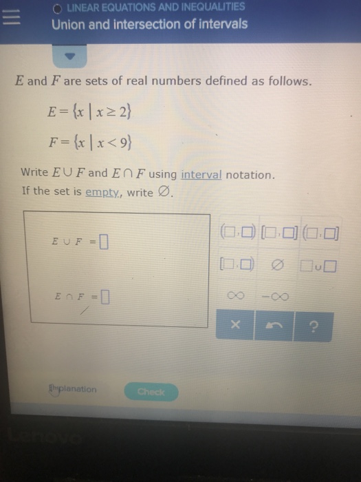 Solved -0 LINEAR EQUATIONS AND INEQUALITIES -Union and | Chegg.com