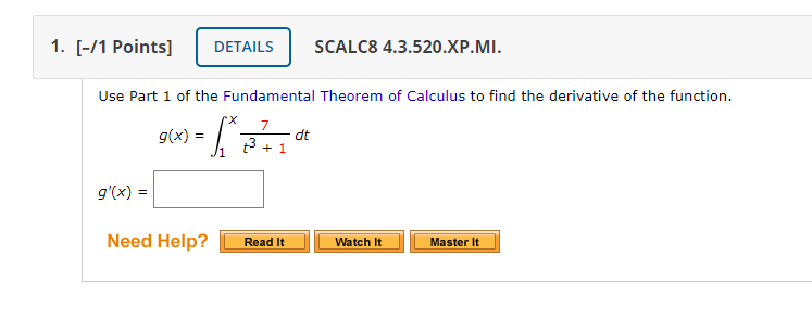 Solved Use Part 1 of the Fundamental Theorem of Calculus | Chegg.com