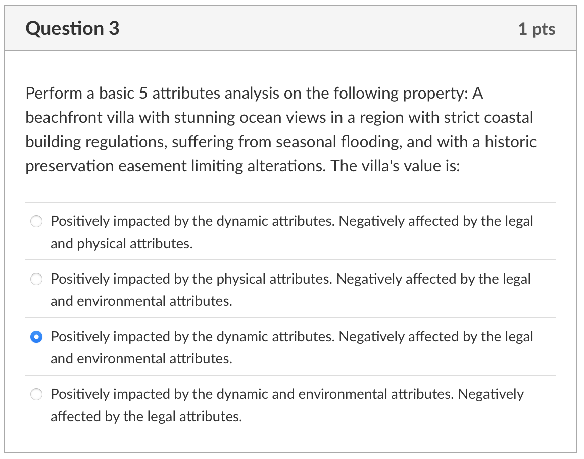 Solved Question 3Perform a basic 5 ﻿attributes analysis on | Chegg.com