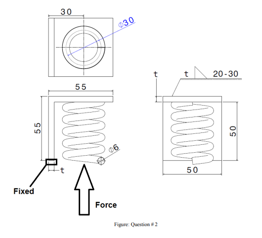 Question # 2 In the figure shown a spring with mean | Chegg.com