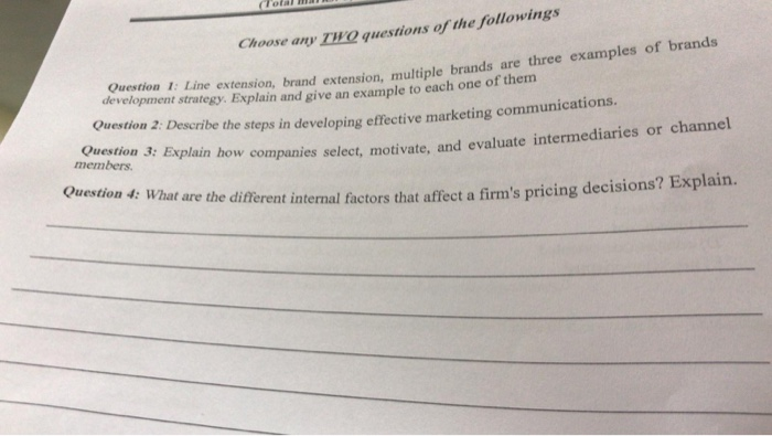 Solved Choose any THQ questions of the followings dewetioe | Chegg.com