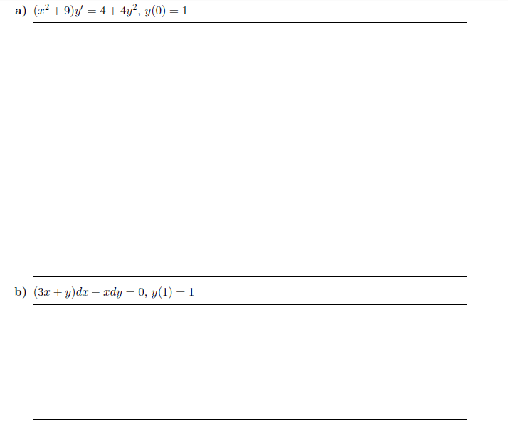 Solved Question 1. For each of the following ODEs, find the | Chegg.com