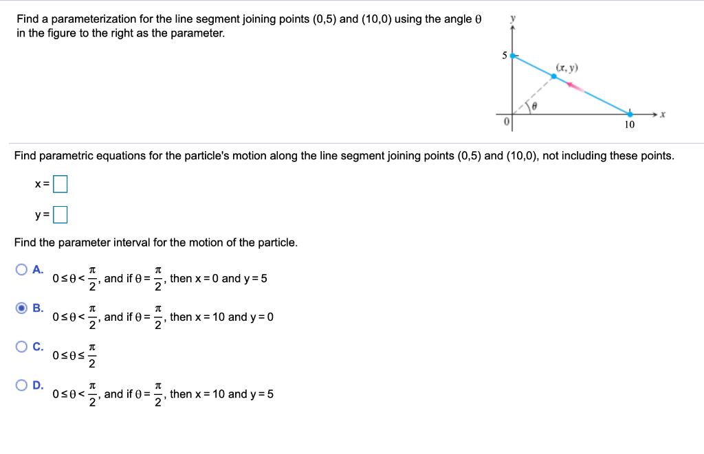 Solved Find a parameterization for the line segment joining | Chegg.com