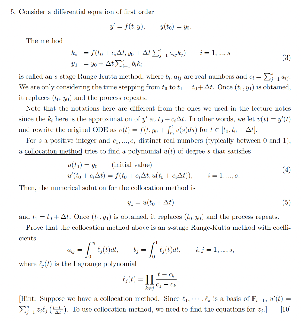 Solved 5. Consider a differential equation of first order y' | Chegg.com