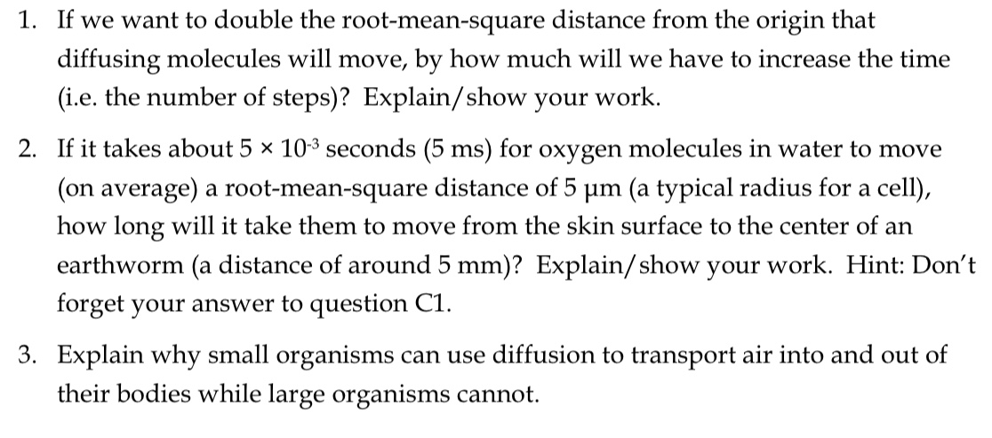 Solved 1. If we want to double the root-mean-square distance | Chegg.com